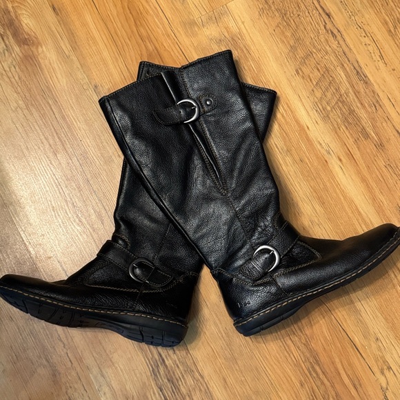 boc | Shoes | Boc Born Concept Buckle Riding Boot Leather Sz 75 Black ...